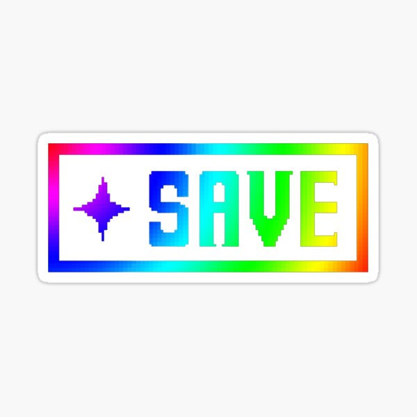 "Undertale® - "SAVE"" Sticker for Sale by SWISH-Design | Redbubble