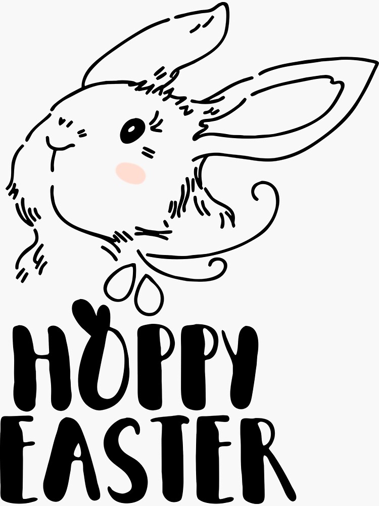"Hoppy Easter Cute Bunny God Jesus Christ Has Risen" Sticker for Sale ...