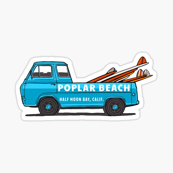 "Poplar Beach" Sticker for Sale by trampimages | Redbubble