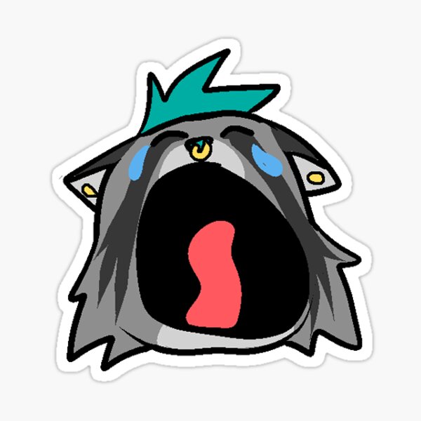 "Screaming,Crying Mongrel" Sticker for Sale by Dweebles | Redbubble