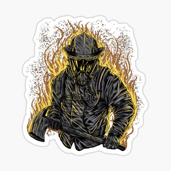 Fireman Stickers | Redbubble