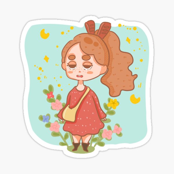 Mochii Flat Face Sticker For Sale By Briellestore Redbubble