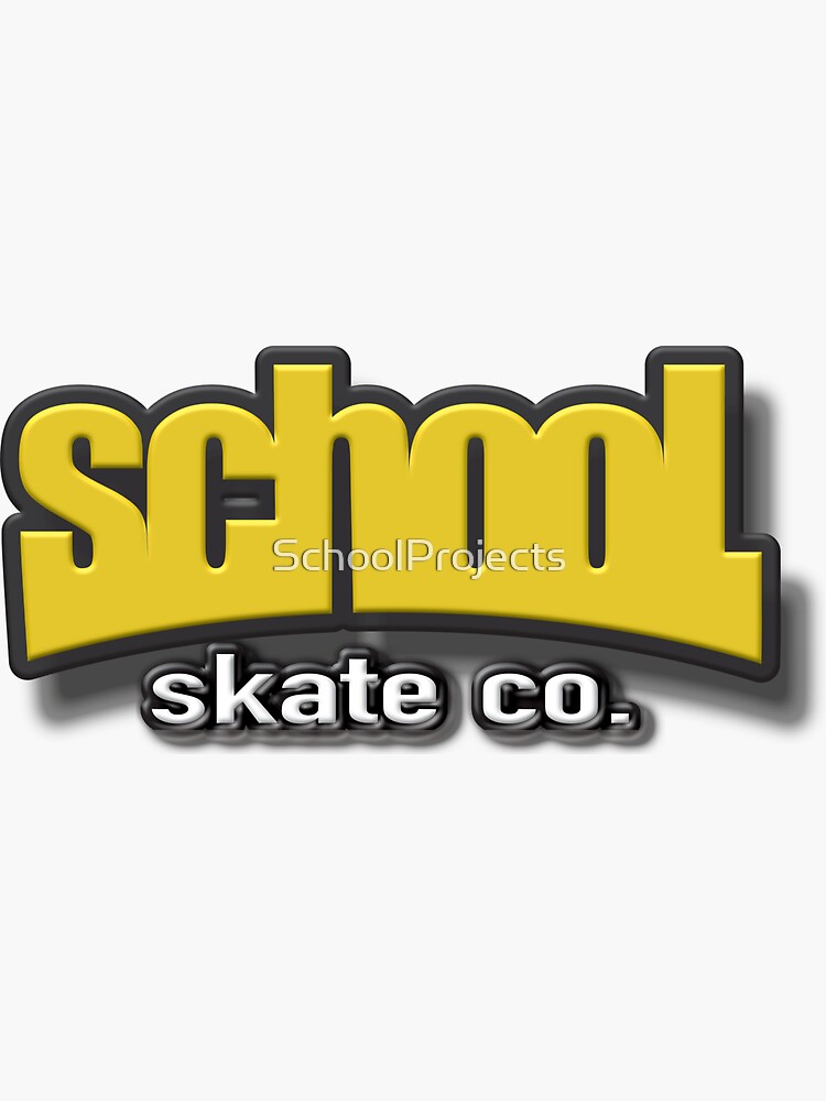 "School Projects Skate Logo 3-D" Sticker for Sale by SchoolProjects ...
