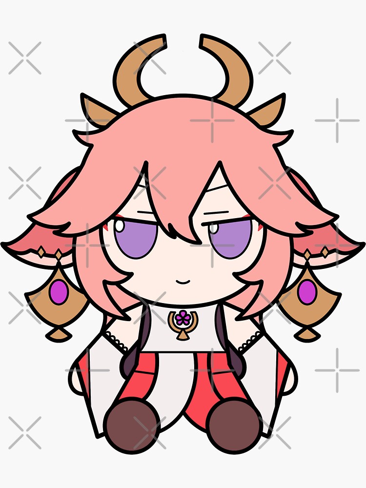 "Yae Miko Fumo" Sticker for Sale by bracklain | Redbubble