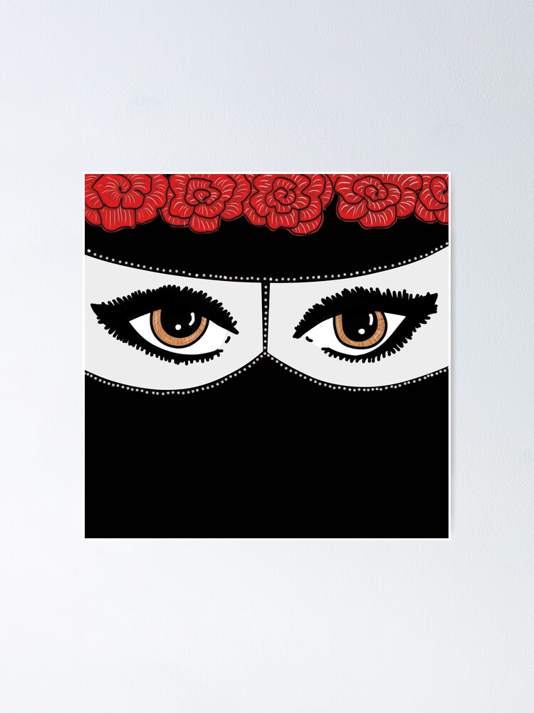 "Niqabi with flowercrown" Poster for Sale by NASA93 | Redbubble