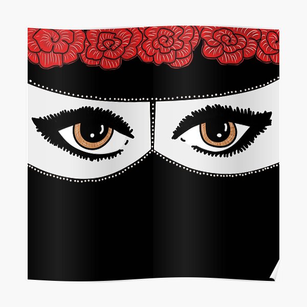 "Niqabi with flowercrown" Poster for Sale by NASA93 | Redbubble