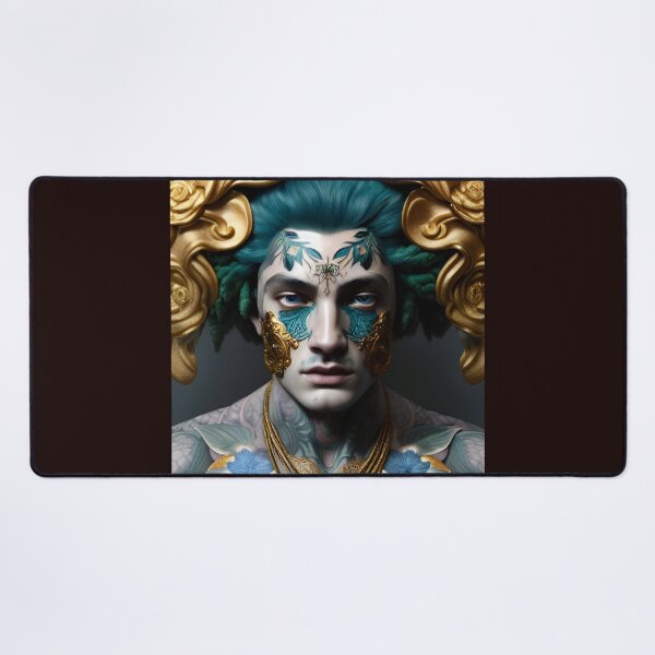 "hyper detailed close-up portrait of male mythical creature covered in ...