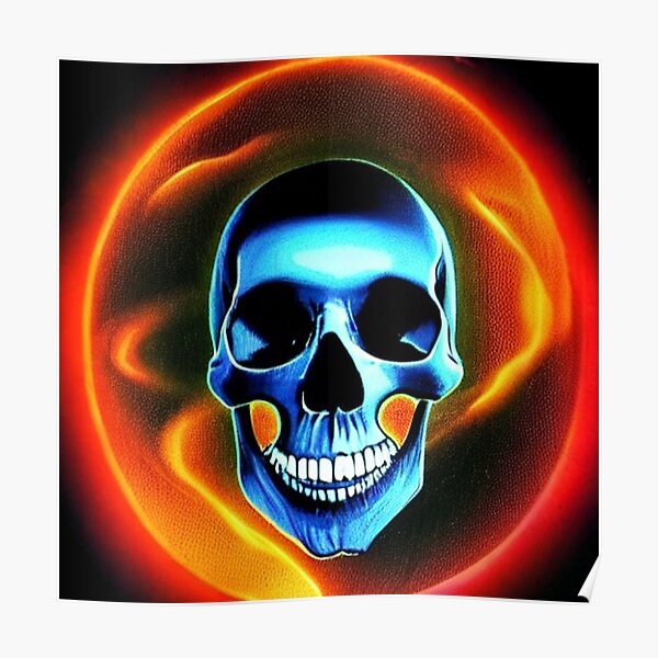 "Space Skull 26 - "Solar Storm" - Dystopian Art" Poster for Sale by ...