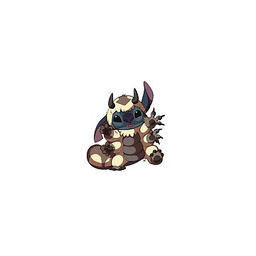 "Stitch as Appa" Sticker for Sale by Melmel4 | Redbubble