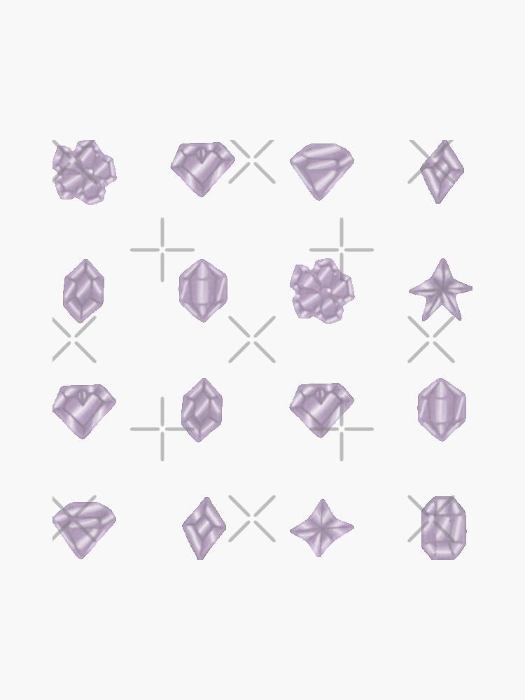 "Purple Gem 16 Sticker Pack" Sticker for Sale by Spunwheel | Redbubble