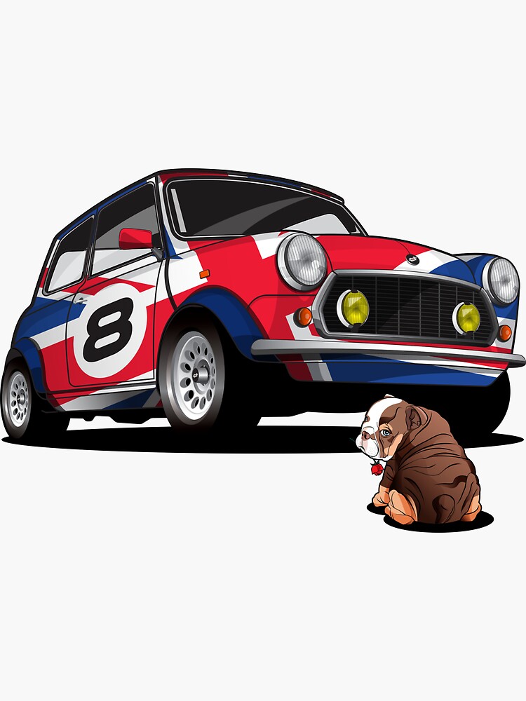 "Mini British Bulldog" Sticker for Sale by R-A-1 | Redbubble