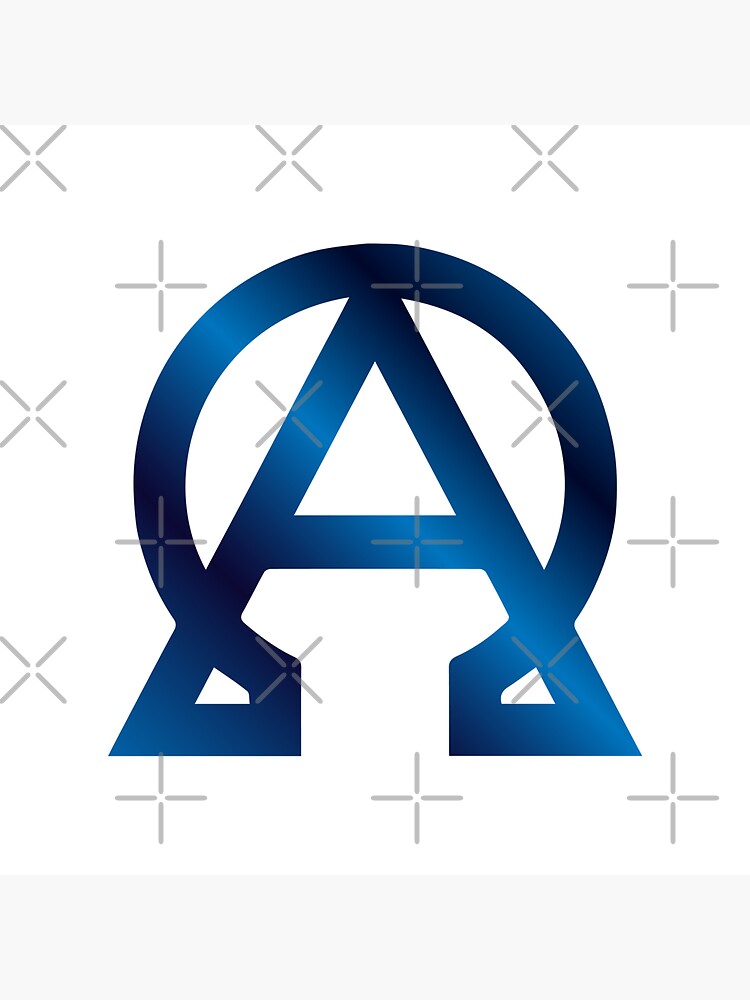 "Alpha Omega - Metallic Blue" Sticker for Sale by wilznc | Redbubble