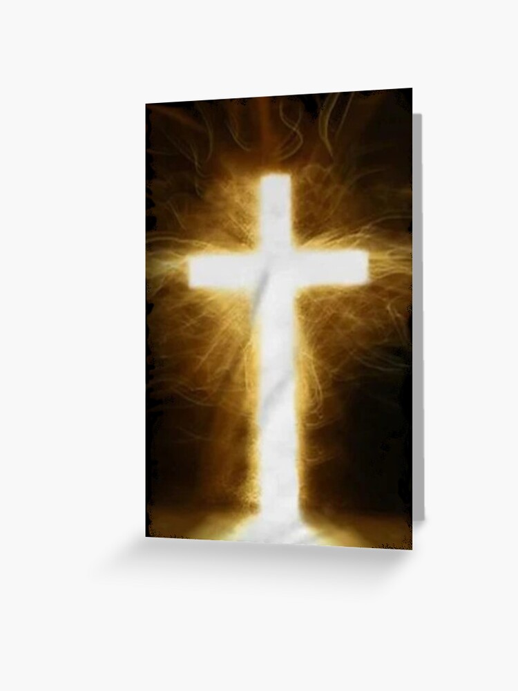 "Cross on Fire Holy Spirit Filled Cross" Greeting Card for Sale by ...