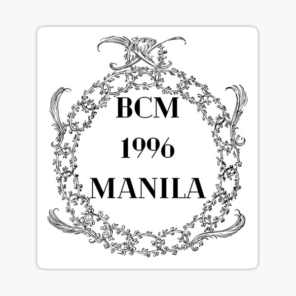 "BCM 1996 Manila black & white" Sticker for Sale by Dream-by-Lashi ...
