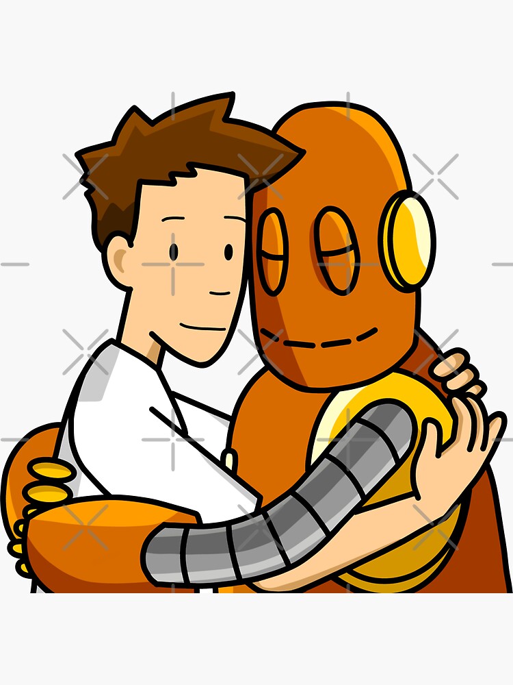 Tim And Moby Timoby Hugging Fan Art Sticker For Sale By Ethereal