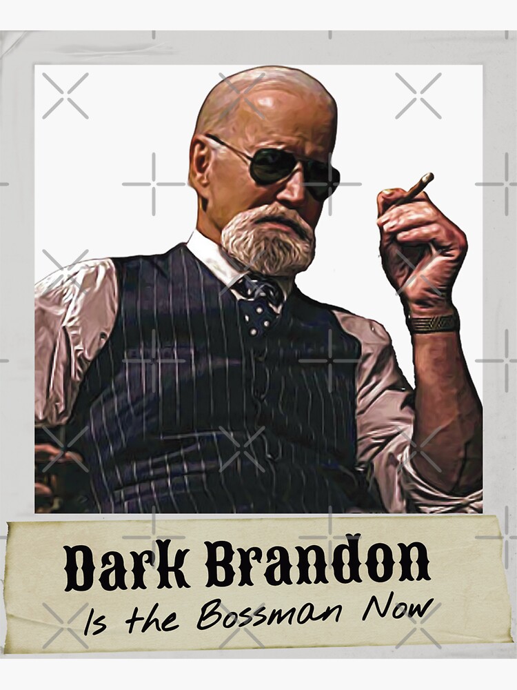 "Dark Brandon" Sticker for Sale by hypershirts | Redbubble