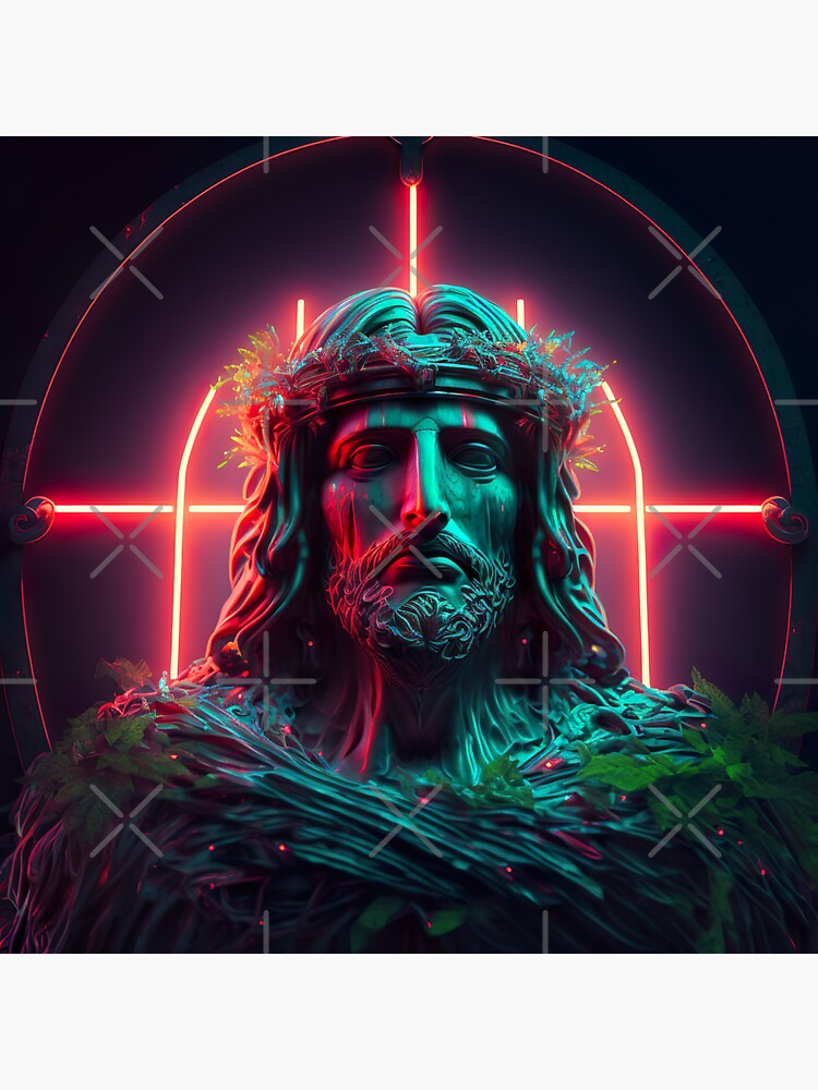 "Jesus Neon" Sticker for Sale by Mappila | Redbubble