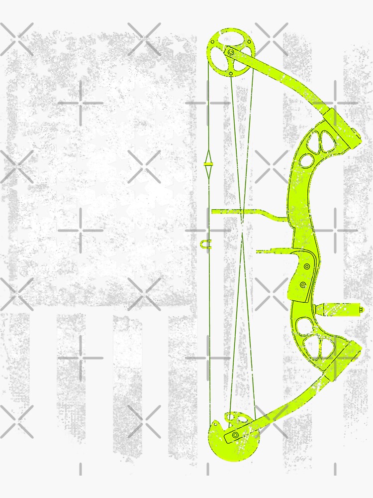 "Archery Compound Bow USA Flag" Sticker for Sale by GreysonPatience ...