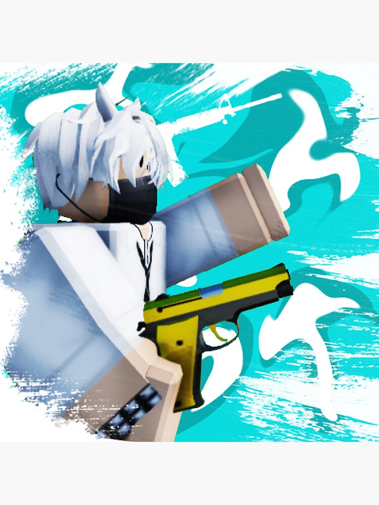 "Golden Desert Eagle Pistol | ROBLOX" Sticker for Sale by CASH-KADE ...