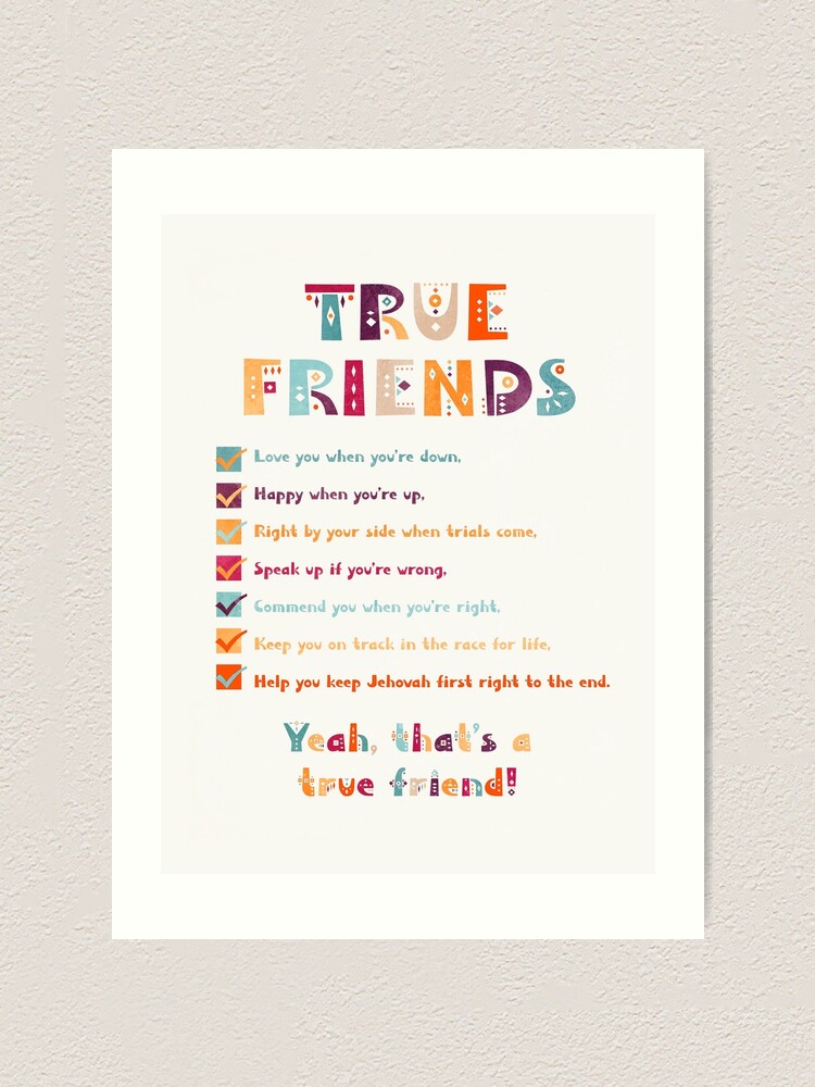 "TRUE FRIEND" Art Print for Sale by Paper Bee Gift Shop | Redbubble