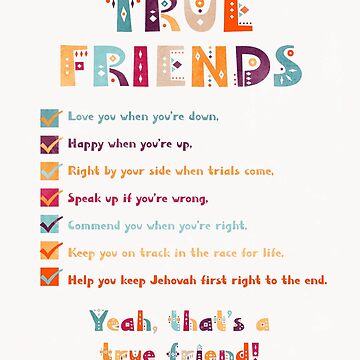 "TRUE FRIEND" Poster for Sale by Paper Bee Gift Shop | Redbubble