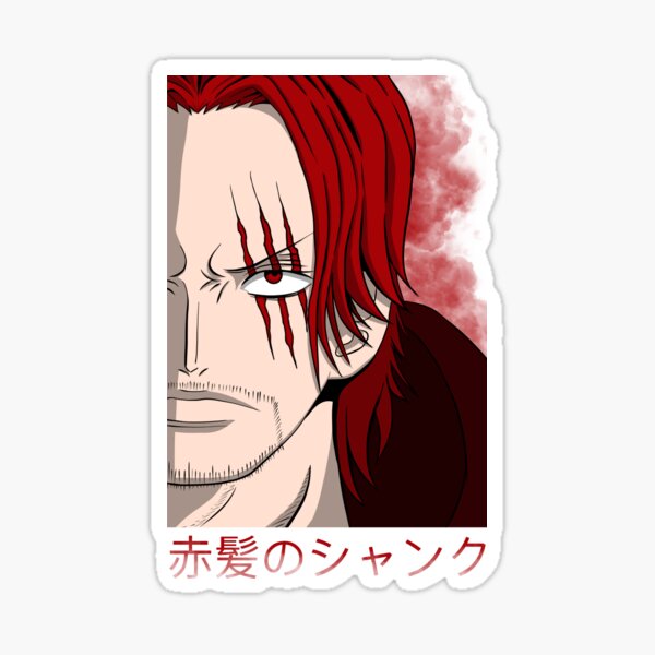 "Half face portrait of Shanks" Sticker for Sale by fandicreations ...