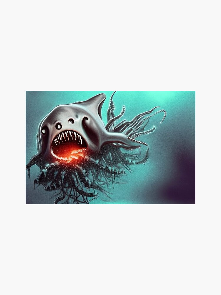 "Ocean Horror" Sticker for Sale by EeveeNightCafe | Redbubble