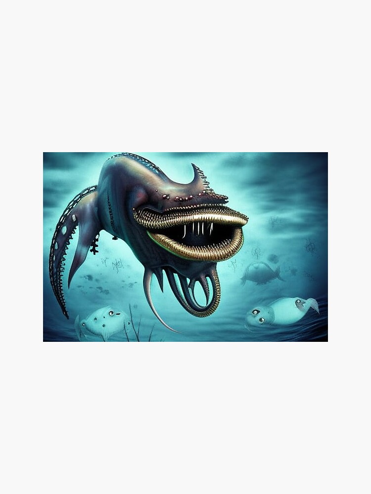 "Ocean Horror" Sticker for Sale by EeveeNightCafe | Redbubble