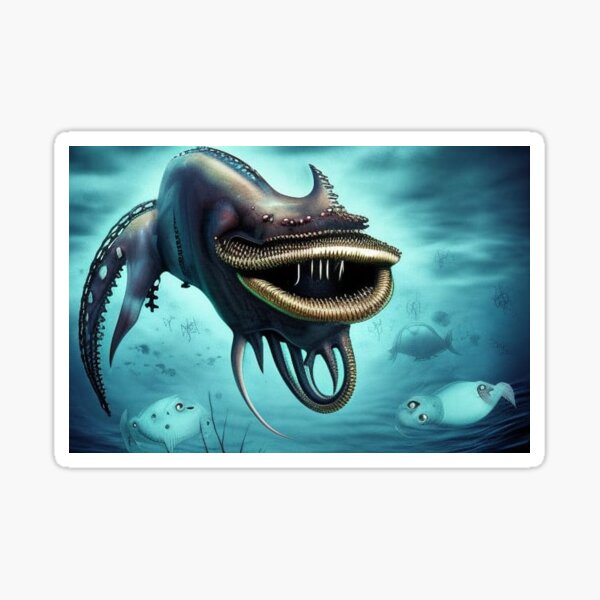 "Ocean Horror" Sticker for Sale by EeveeNightCafe | Redbubble