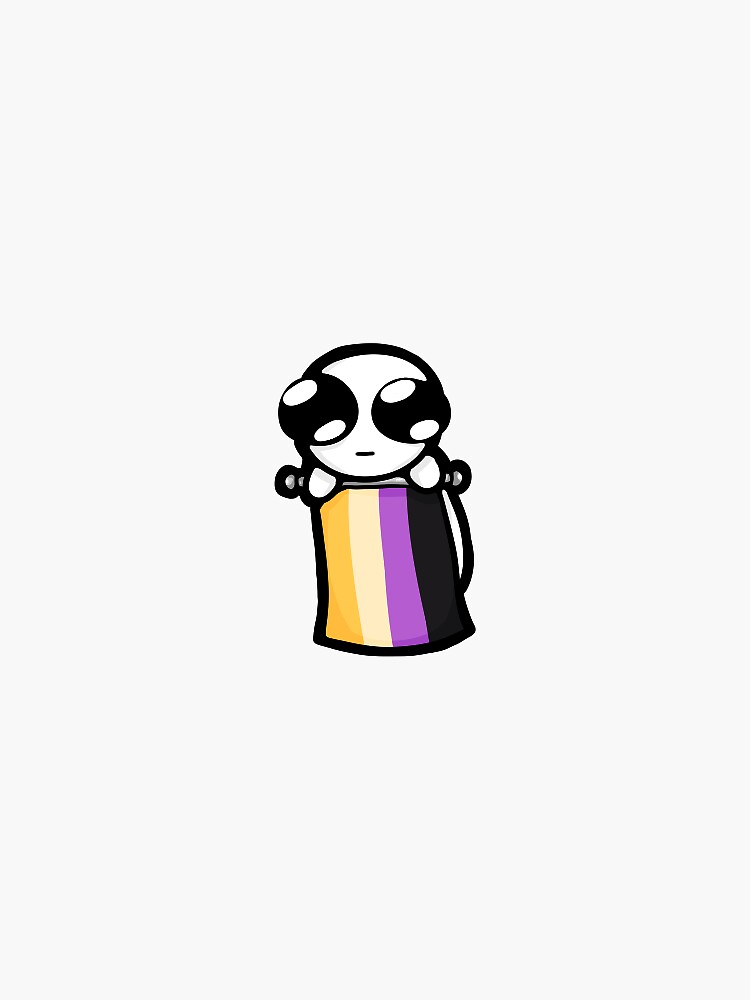 "TBH creature / yippee / autism creature nonbinary pride flag" Sticker ...