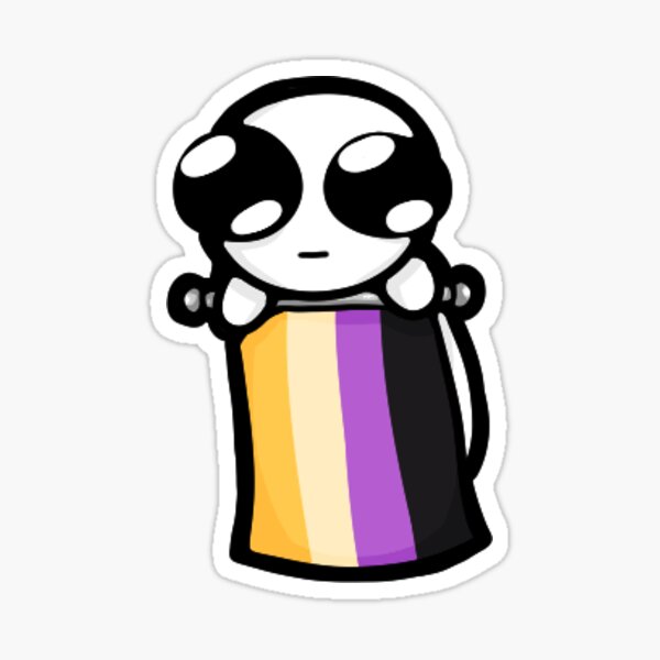 "TBH creature / yippee / autism creature nonbinary pride flag" Sticker ...