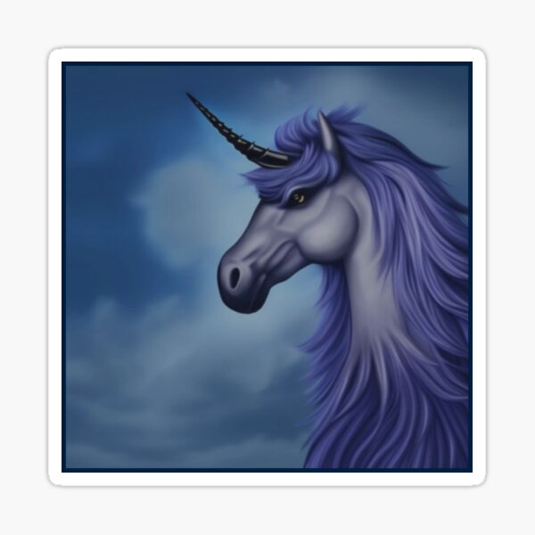 "Blue Unicorn" Sticker for Sale by EeveeNightCafe | Redbubble