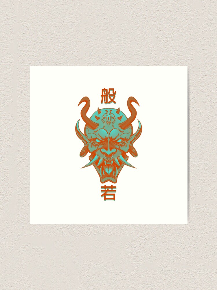 "Japanese Hannya Mask Oni Crying" Art Print for Sale by ApopsArt ...