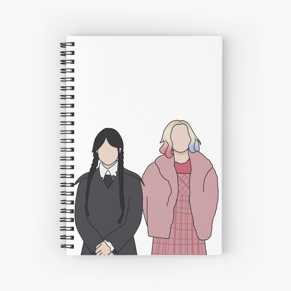 "Wednesday Addams and Enid Sinclair | Wednesday 2022" Spiral Notebook ...