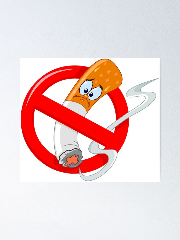 Poster for Sale mit "Nichtraucher-Karikatur" von Yael Weiss | Redbubble