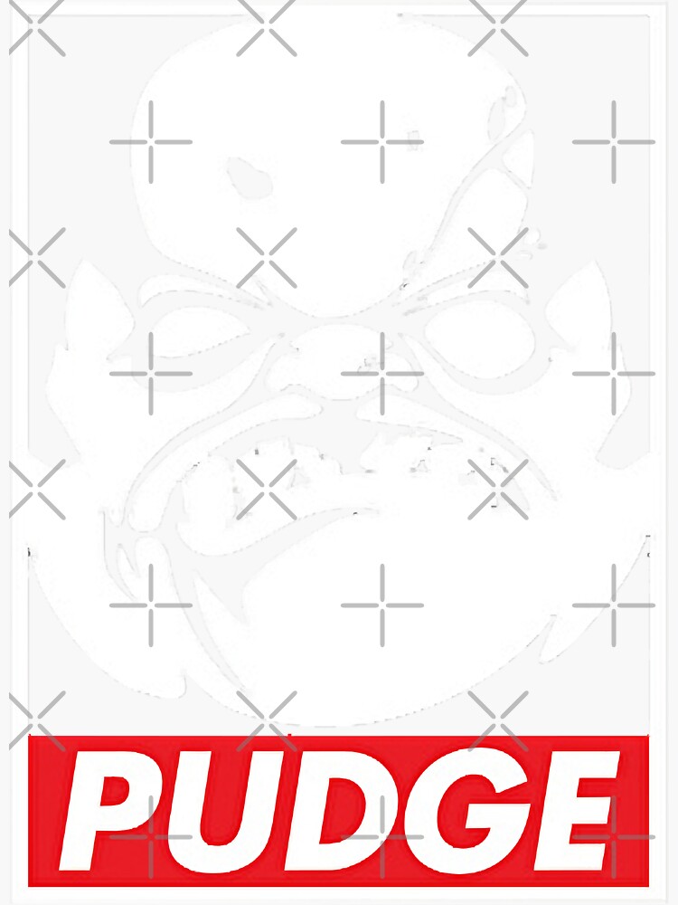 "Believe Pudge Dota Black Background Cute Funny" Sticker for Sale by ...
