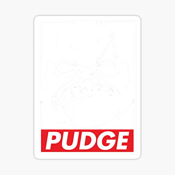 "Believe Pudge Dota Black Background Cute Funny" Sticker for Sale by ...
