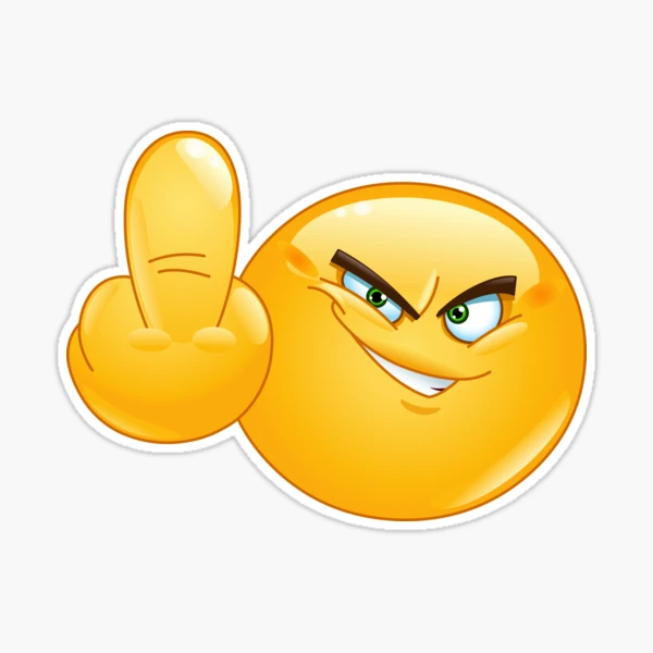 Mad Emoji With Middle Finger