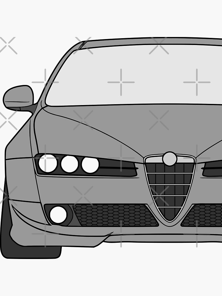 "Alfa Romeo 159 Brera Spider 2005-2011 grey color" Sticker for Sale by ...