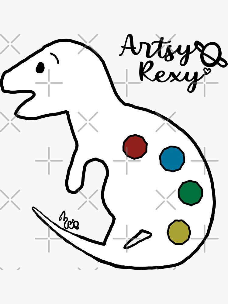 "Artsy Rexy Logo" Sticker for Sale by ArtsyRexy | Redbubble