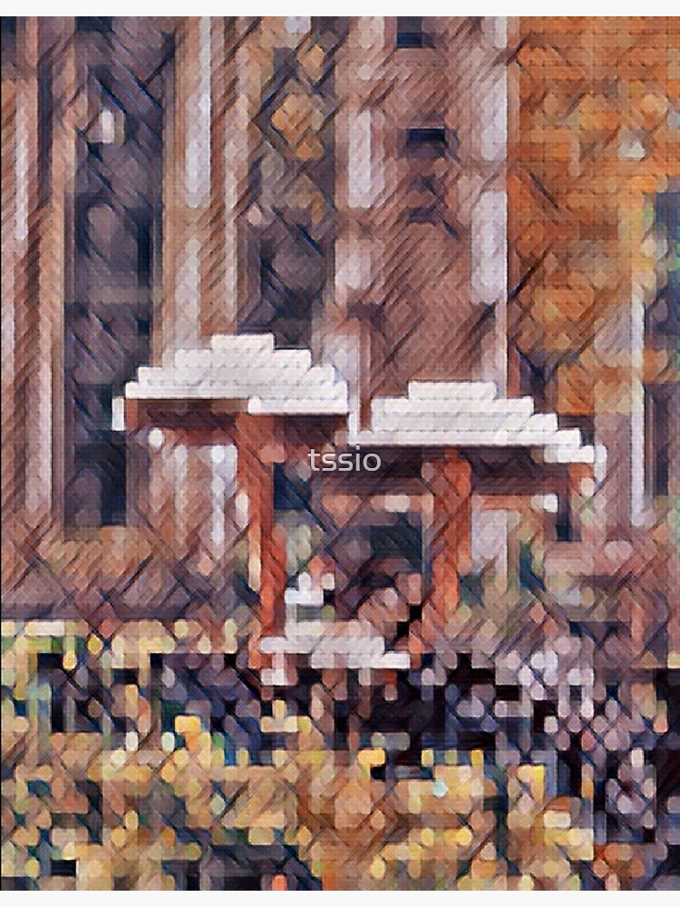 "brown spectrum mushrooms in pixelated expressionist style" Poster for ...