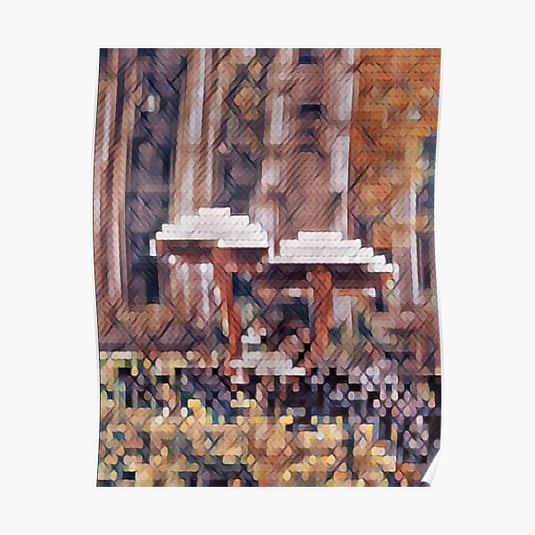 "brown spectrum mushrooms in pixelated expressionist style" Poster for ...