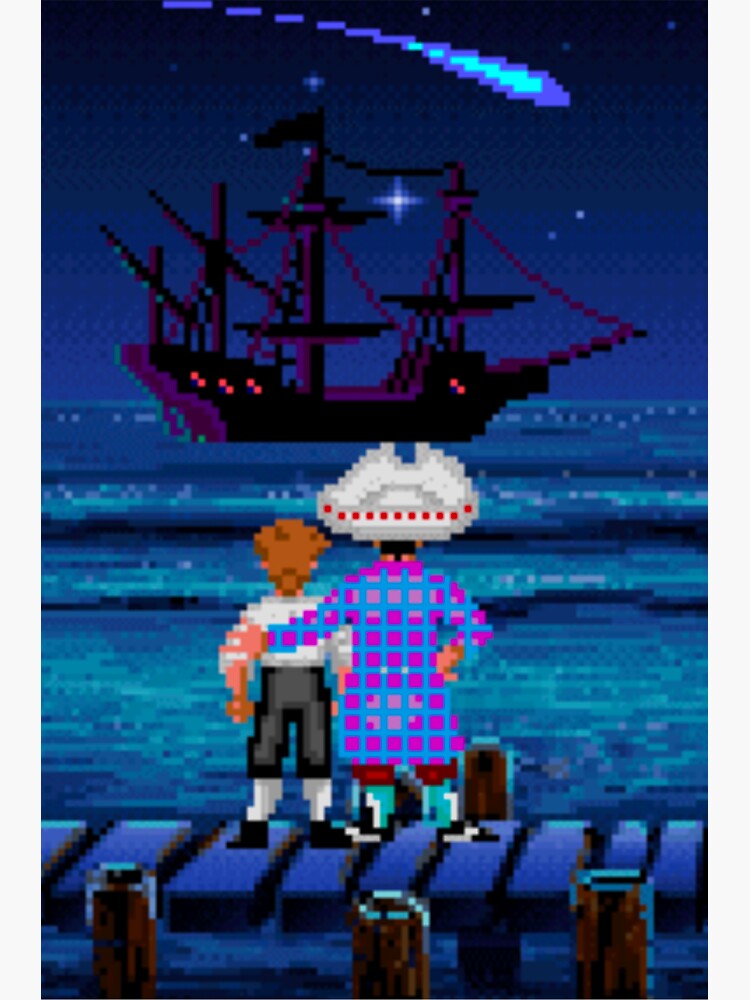 "Monkey Island - Guybrush and Stan" Sticker for Sale by leonarth ...