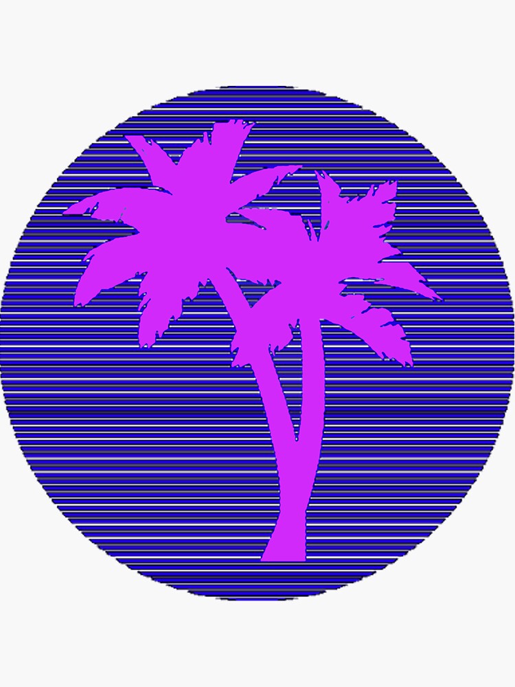 "Vaporwave Aesthetic Palm Tree" Sticker for Sale by fergyfilms | Redbubble