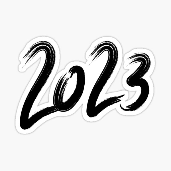 "handwritten 2023" Sticker for Sale by jeevankim | Redbubble