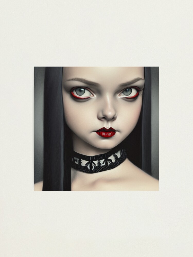 "Wednesday Addams Portrait inspired work" Photographic Print for Sale ...