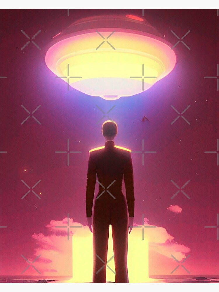 "Cool UFO art. Colorful vibrant alien art." Sticker for Sale by Neo ...