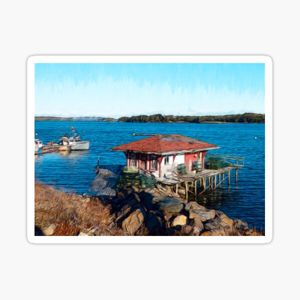 "Little Red Lobster Shack" Sticker for Sale by LMontgomery | Redbubble