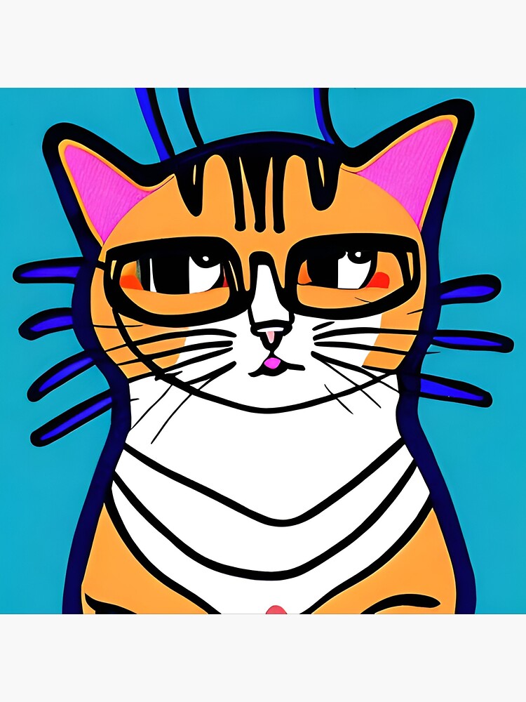 "90s Cat" Sticker for Sale by Drewz87 | Redbubble