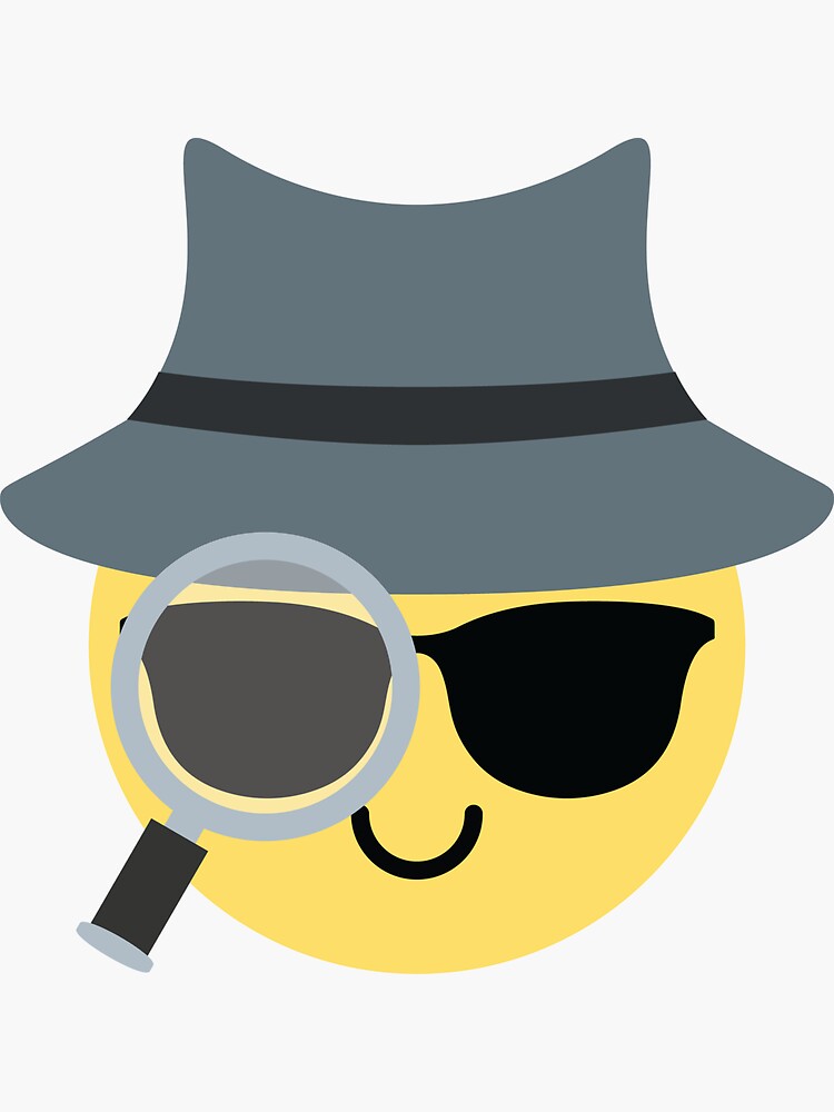 "Detective Emoji " Sticker by HippoEmo | Redbubble